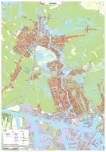 Kaart Zaandam | Stedenkaarten Nederland Vector Map